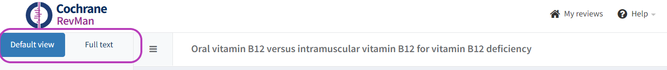 Viewing and editing options - RMW Knowledge Base